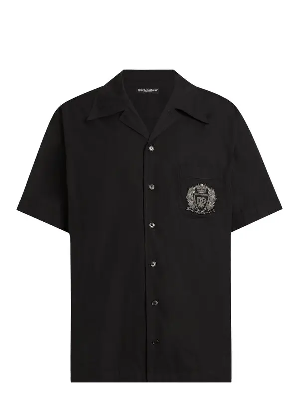 Dolce & Gabbana Hawaii Cotton Shirt - Black