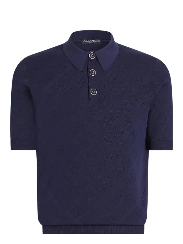 Dolce & Gabbana Silk Polo Shirt - Blue