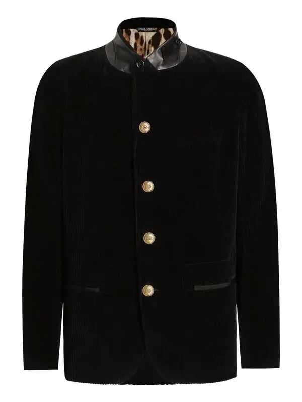 Dolce & Gabbana Single-breasted Velvet Jacket - Black