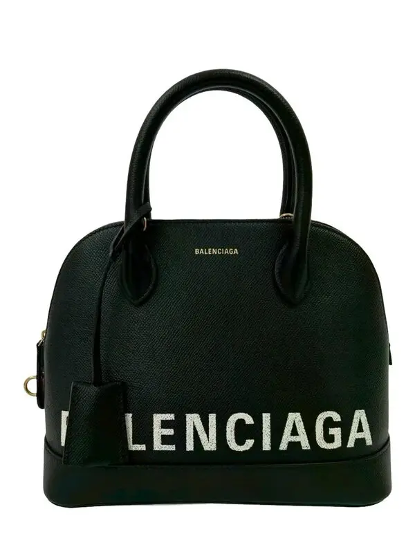 Balenciaga Grained Calfskin Ville Top Handle Bag - Black