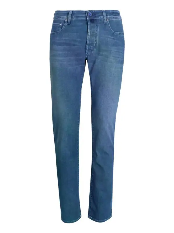 Jacob Cohen Logo Patch Jeans - Blue