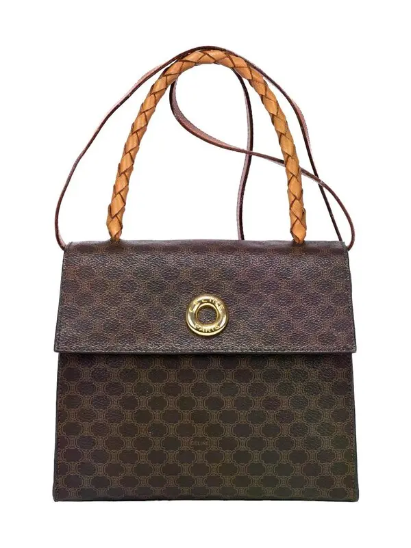 Celine Kelly 2way Braided-handle Flap Bag - Brown