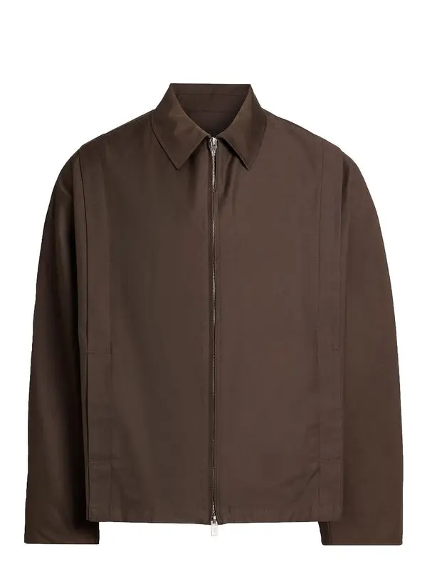 LE17SEPTEMBRE Cotton-blend Twill Jacket - Chocolate