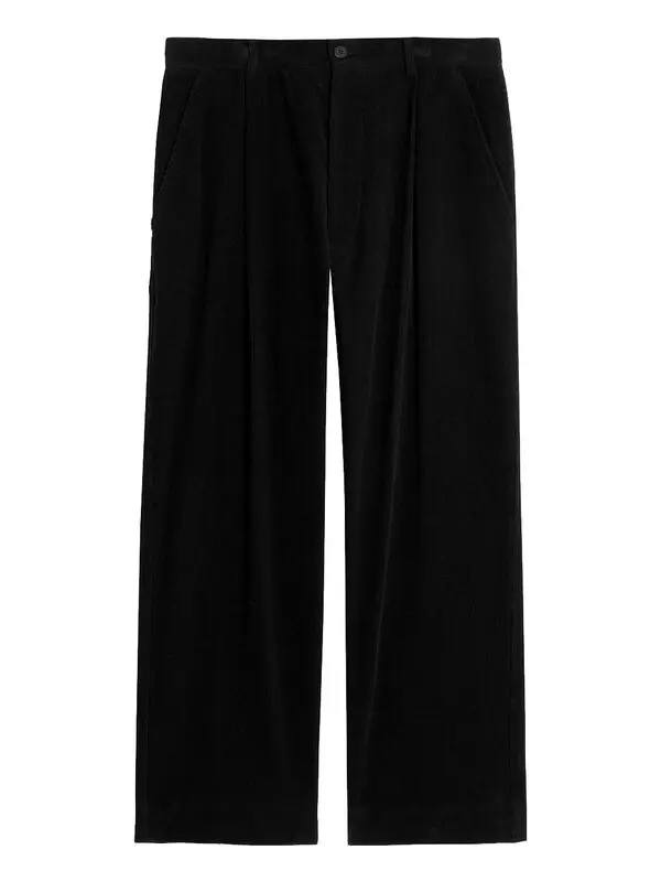 LE17SEPTEMBRE Tapered Cotton-corduroy Pants - Black