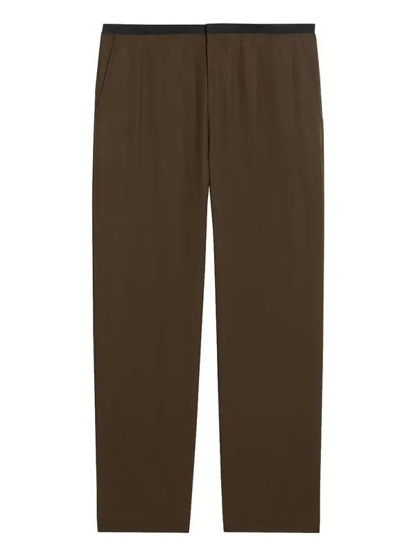 LE17SEPTEMBRE Tapered Wool-blend Twill Pants - Dark Brown