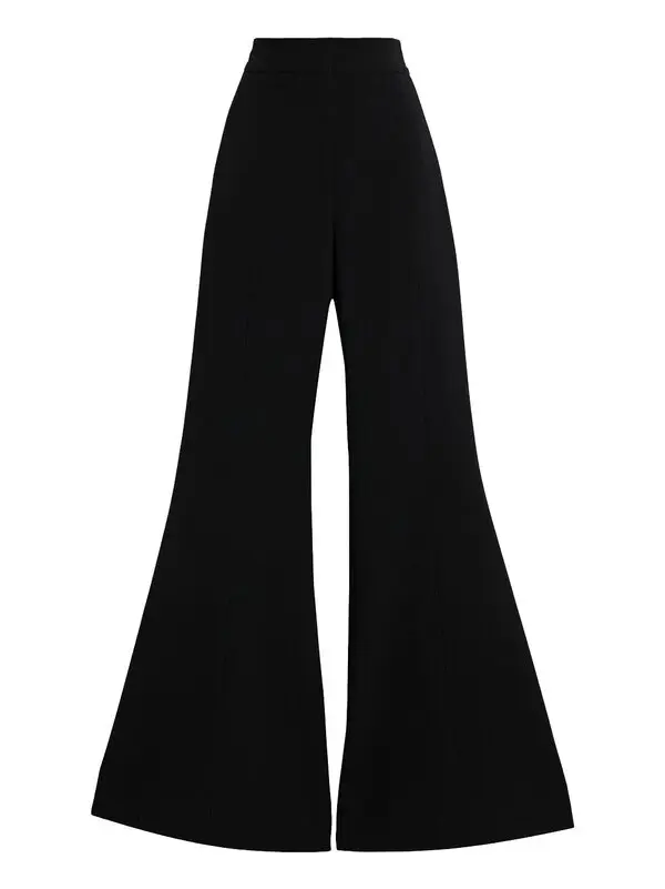 Gabriela Hearst Wool-crepe Flared Trousers - Black