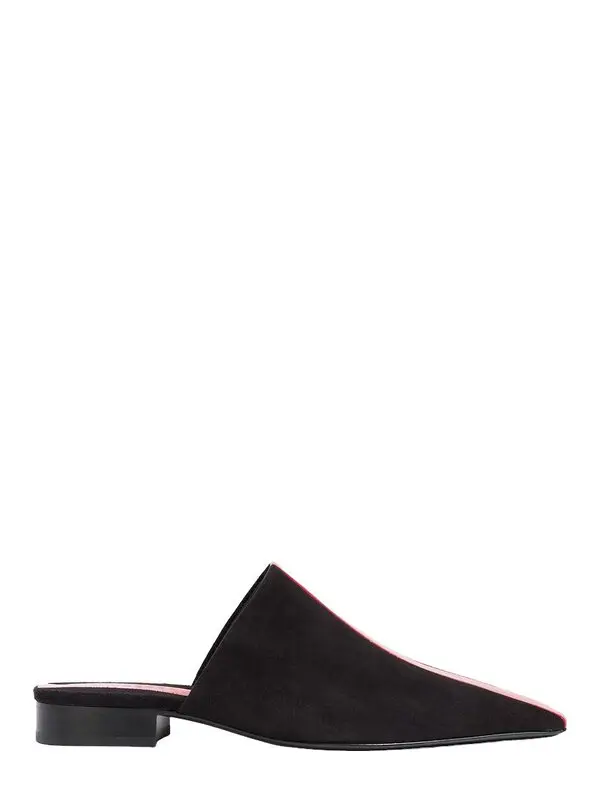 FERRAGAMO Selestina Suede And Patent-leather Slippers - Black