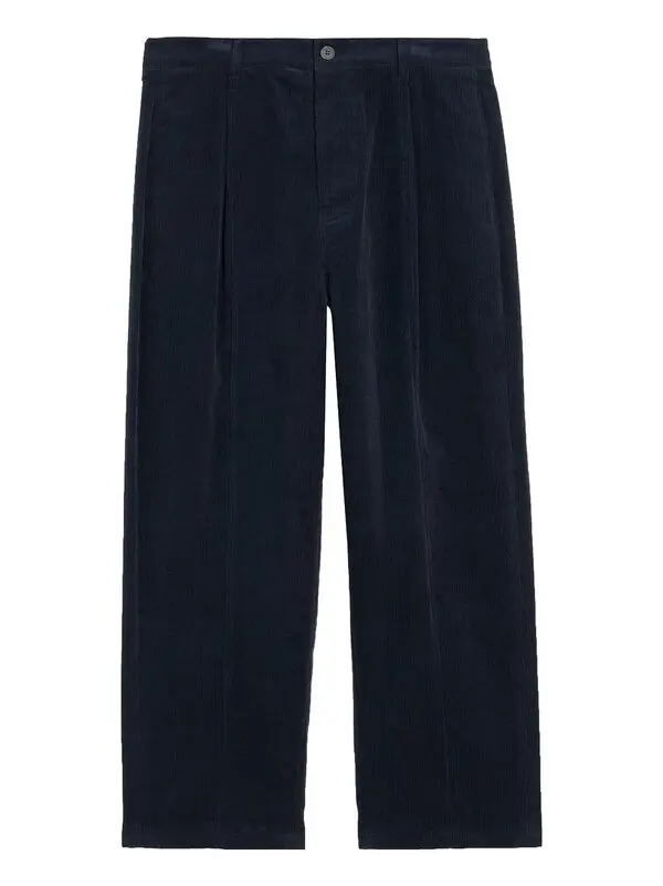 LE17SEPTEMBRE Tapered Cotton-corduroy Pants - Navy