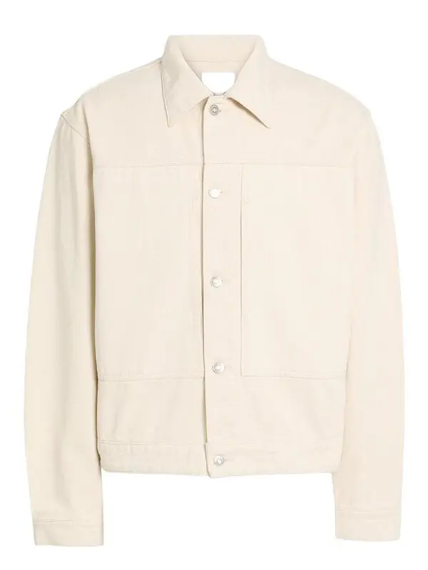 LE17SEPTEMBRE Pleated Back Denim Jacket - Ivory