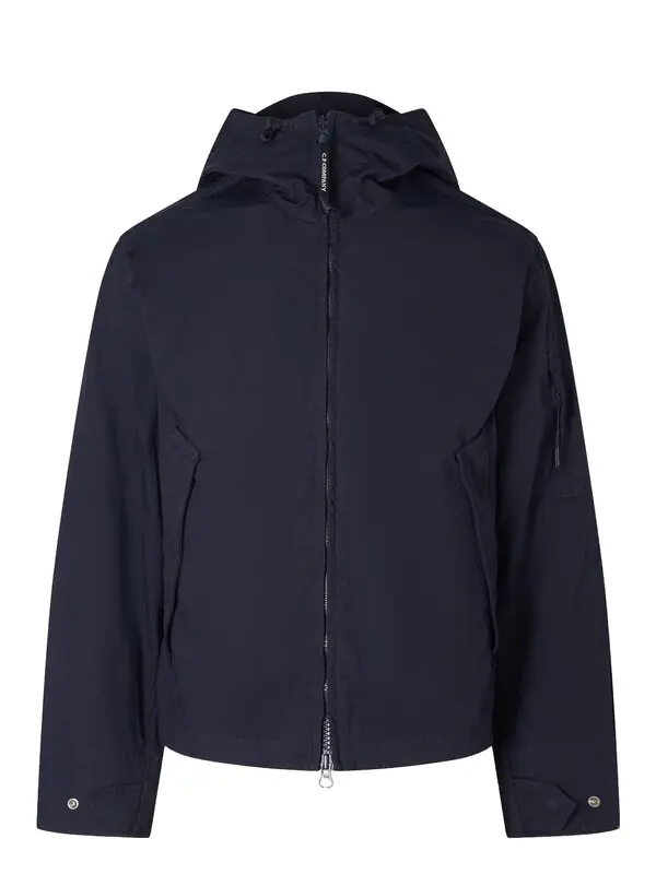 C.P. COMPANY Twill Hooded Jacket - Blue