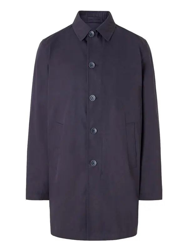 Herno Cotton-gabardine Car Coat - Blue