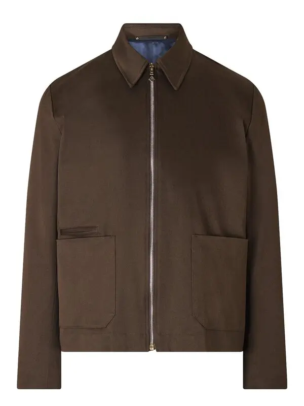 Paul Smith Cotton-blend Twill Jacket - Brown