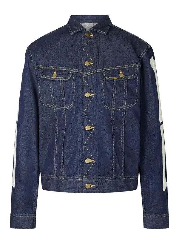 Kapital Embroidered Denim Trucker Jacket - Blue