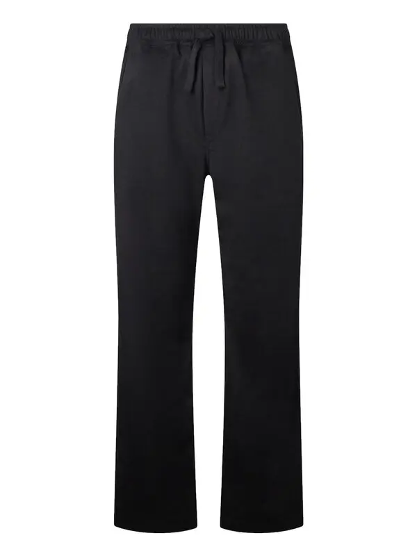 SAMAN AMEL Straight-leg Cashmere Trousers - Black