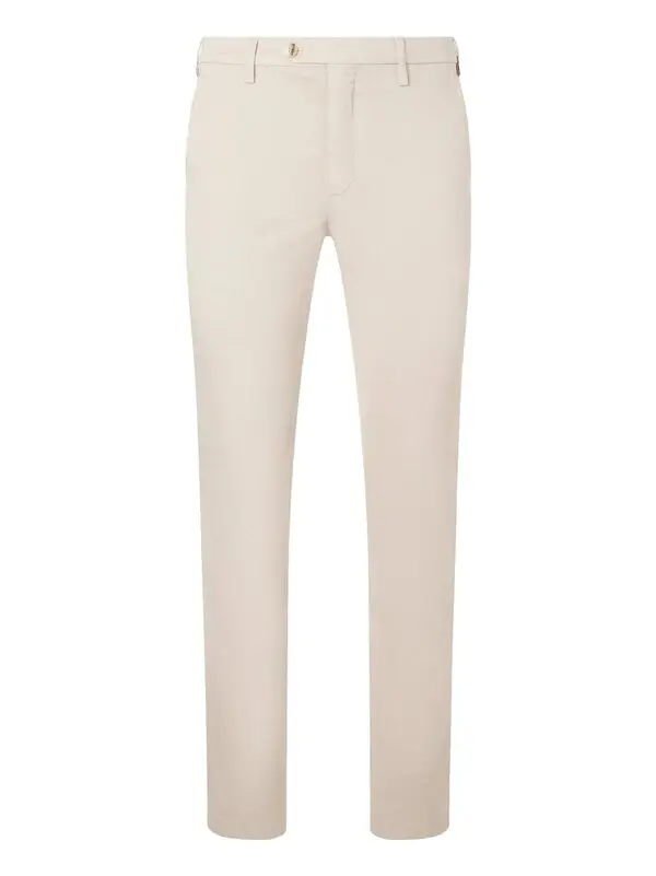 Canali Tapered Cotton-blend Twill Chinos - Neutrals