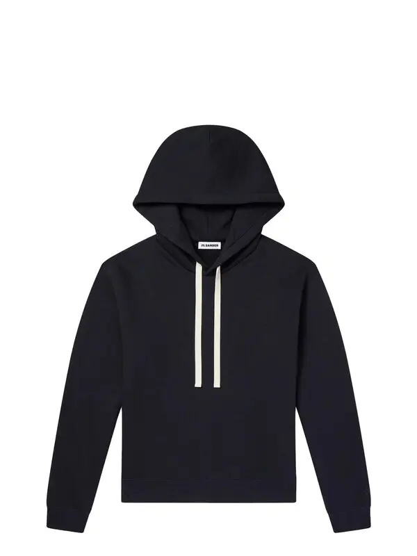 JIL SANDER Cotton-jersey Hoodie - Black