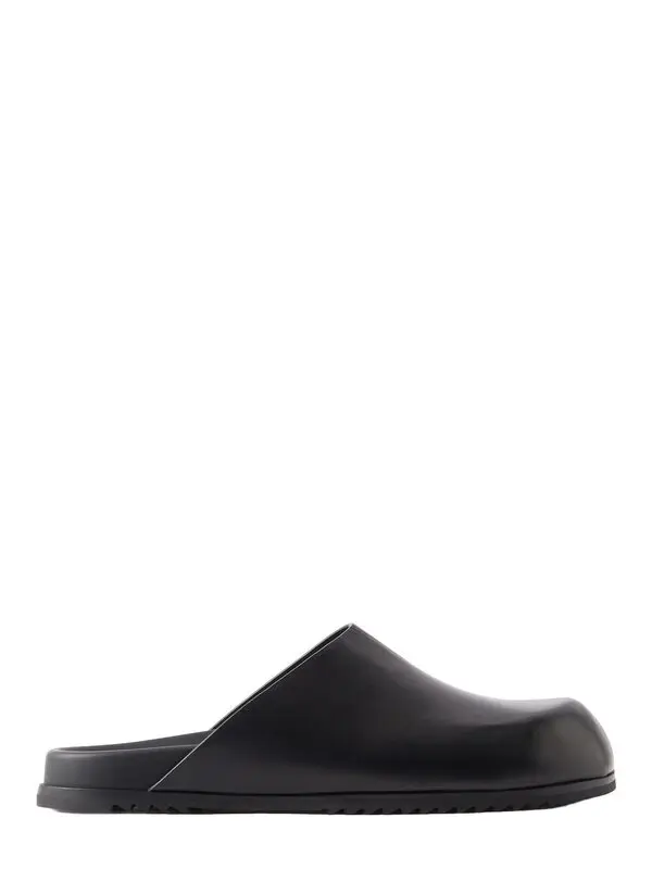 Rick Owens Granola Leather Mules - Black