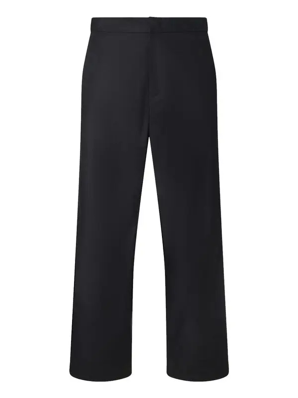 JIL SANDER Straight-leg Cotton Trousers - Black