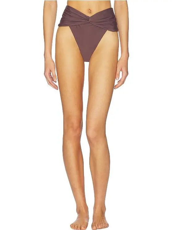 Tularosa Lucci High Waist Bottom - Dark Brown