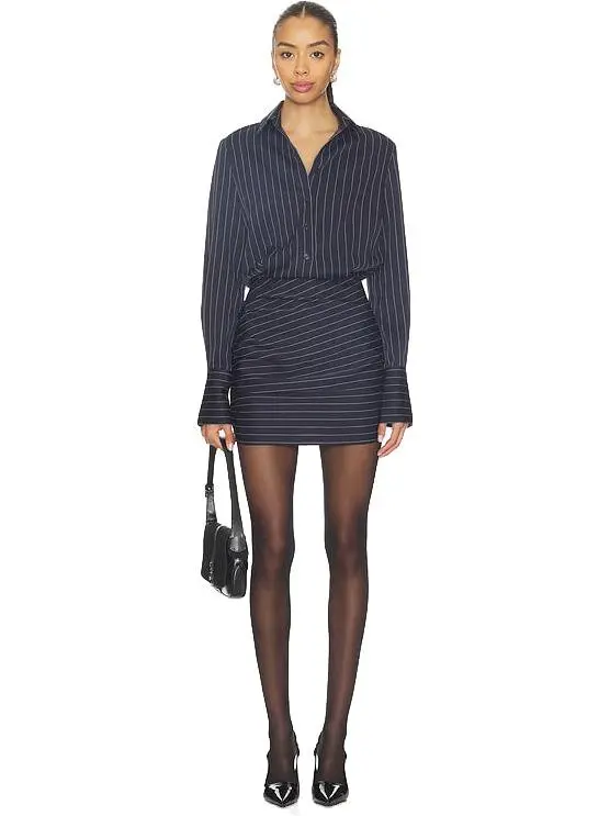 ALL THE WAYS Trina Mini Dress - Navy Stripe