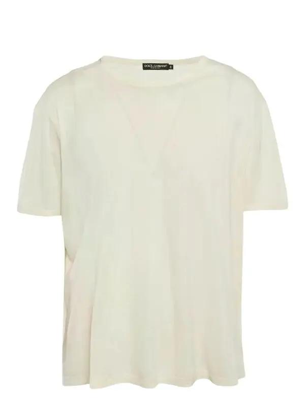 Dolce & Gabbana Cream Crewneck T-shirt - Neutrals