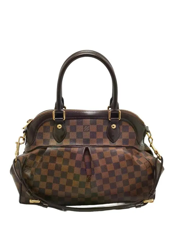 LOUIS VUITTON Pm Damier Ebene Trevi Curved Shoulder Bag - Brown