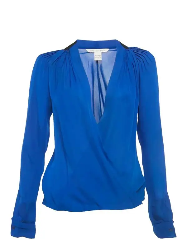 Diane Von Furstenberg Marian Silk Blouse - Blue