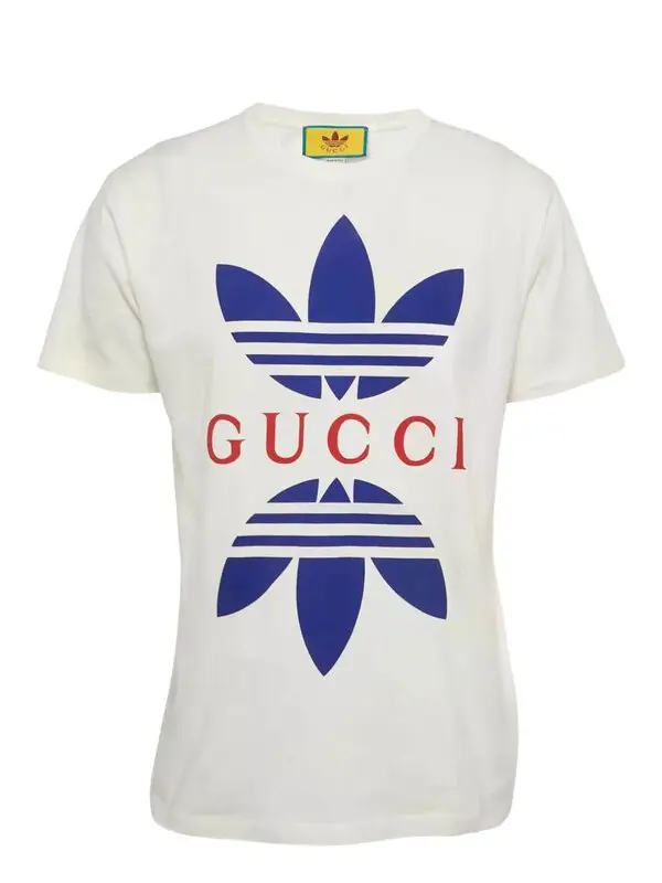 Gucci X Adidas Crew-neck Graphic Top - Neutrals