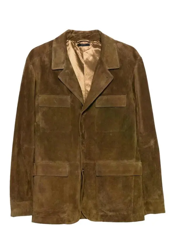 TOM FORD Military Suede Jacket - Brown