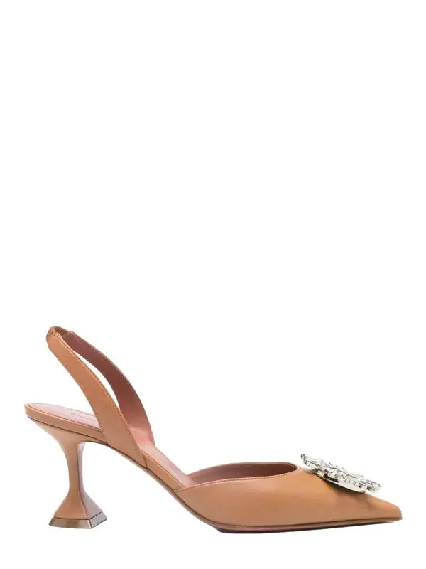 Amina Muaddi Begum Slingback Pumps - Brown