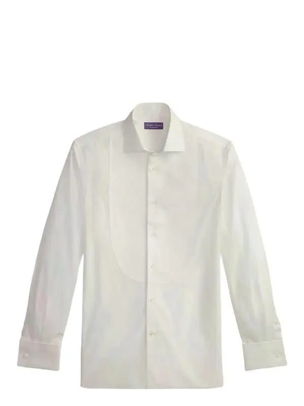Ralph Lauren Purple Label Piqué-bib French-cuff Shirt - White