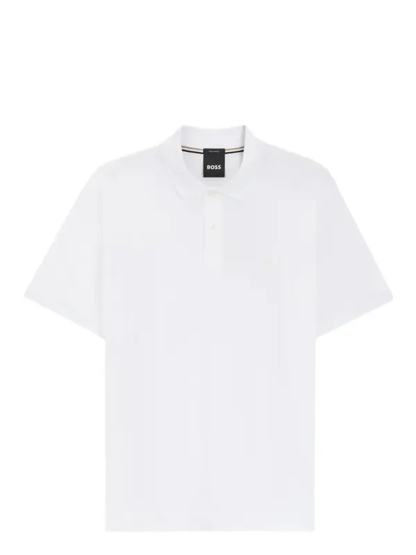 BOSS Logo-detail Polo Shirt - White