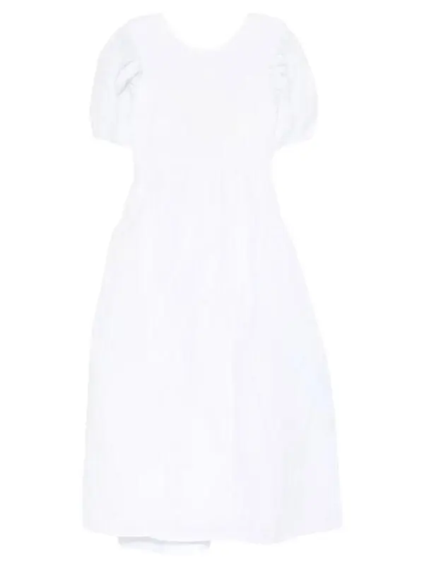 Cecilie Bahnsen Catrine Puffed Midi Dress - White