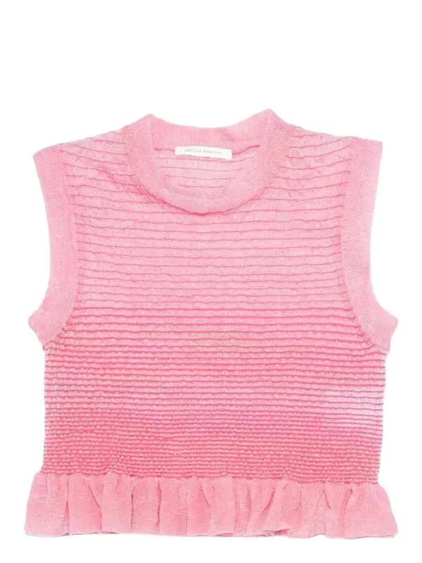 Cecilie Bahnsen Sleeveless Knit Top - Pink