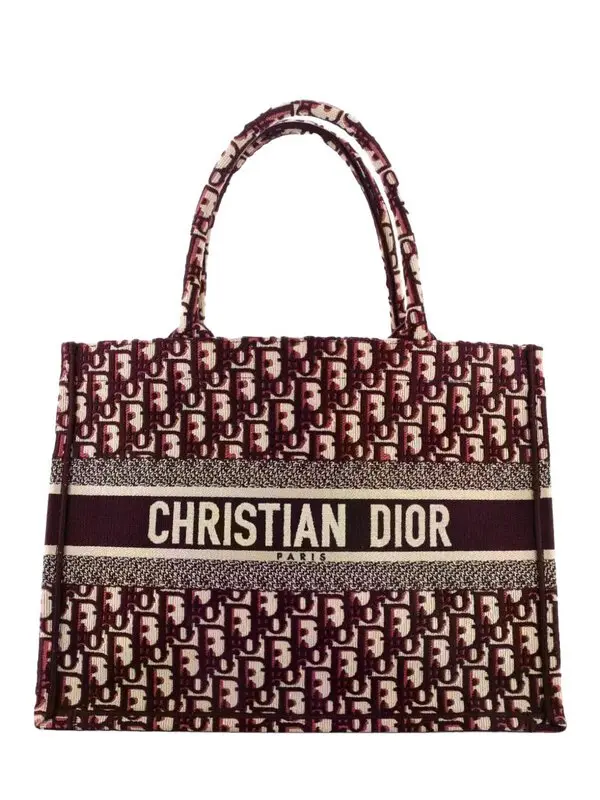 Dior Oblique Canvas Medium Tote Bag - Red
