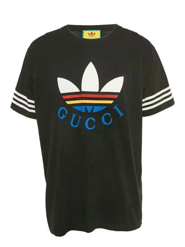 Gucci Logo-print Stripe.detail T-shirt - Black
