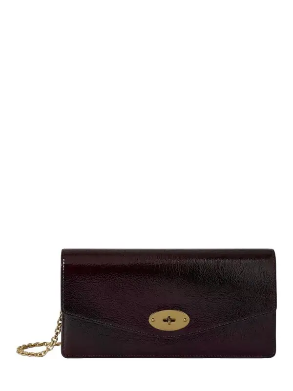 Mulberry Darley Chain-strap Turn-lock Clutch Bag - Purple