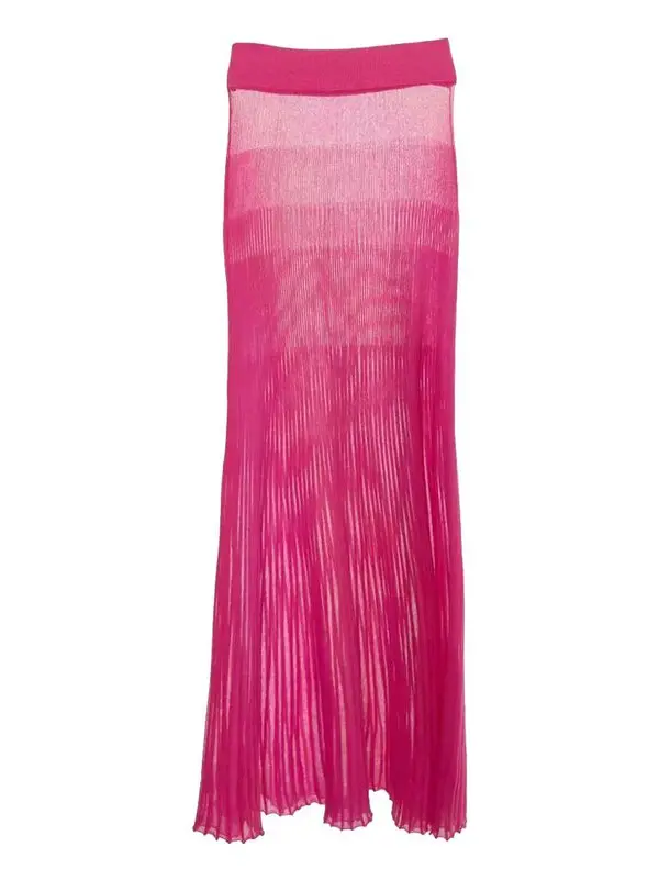 Jacquemus Ribbed Maxi Skirt - Pink
