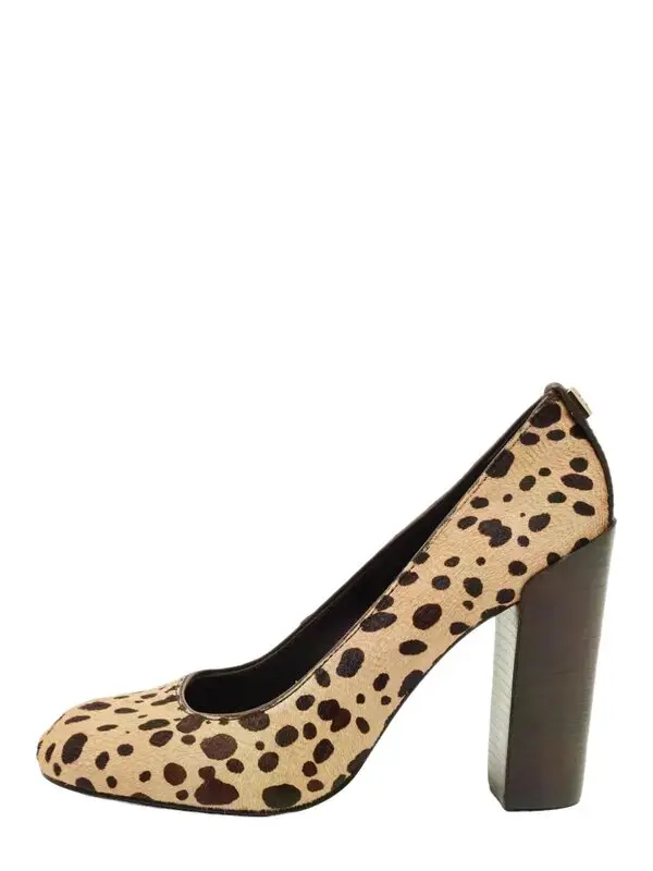 Tory Burch Calf-hair Block-heel Pumps - Neutrals
