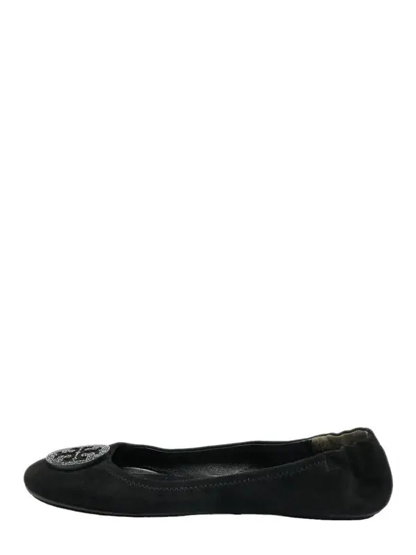 Tory Burch Logo Ballet Flats - Black