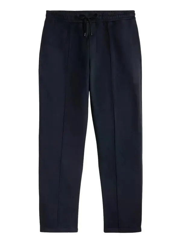 Ralph Lauren Purple Label Drawcord Pintuck Fleece Track Pants - Blue