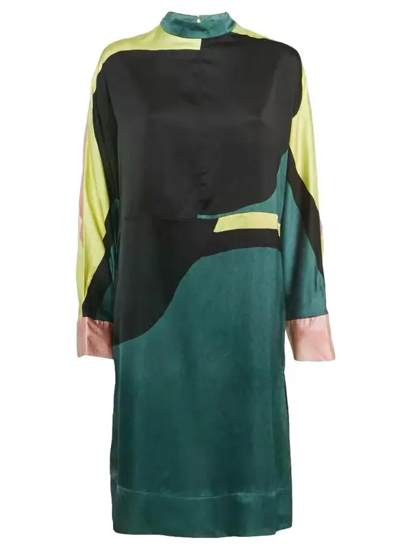 Marni Satin Shift Dress - Black
