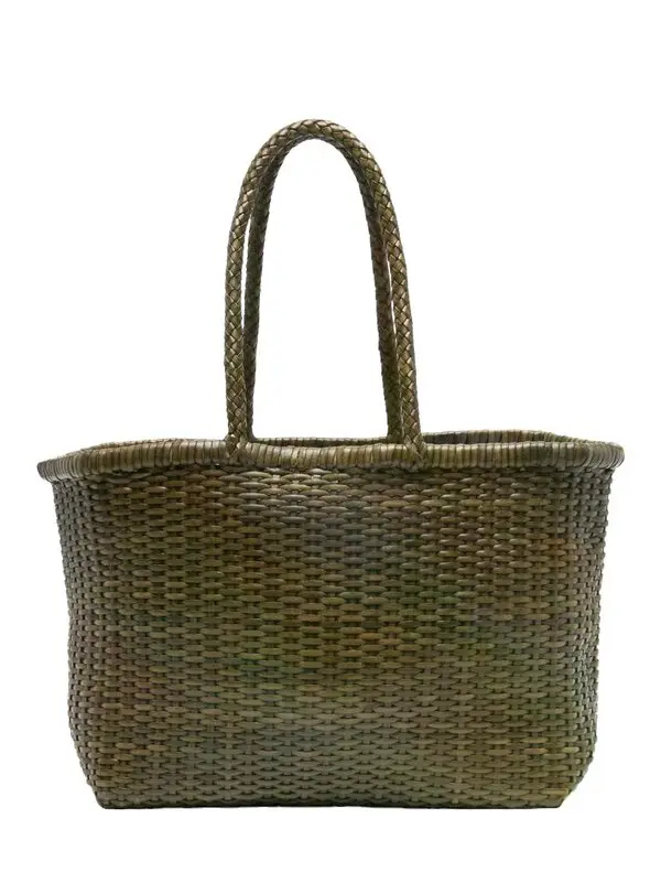 Dragon Diffusion Big B Weave Woven Shoulder Bag - Green