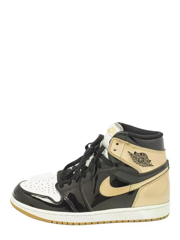 JORDAN Leather High-top Sneakers - Gold