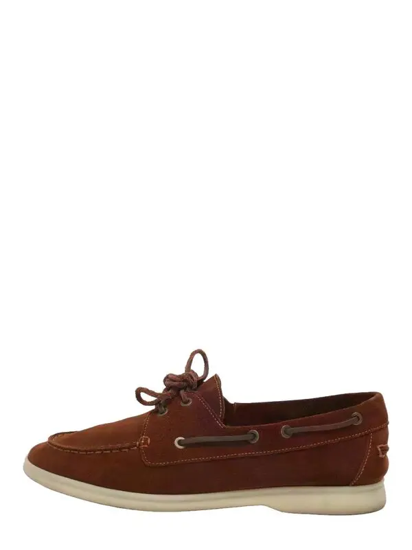 Loro Piana Suede Boat Shoes - Brown