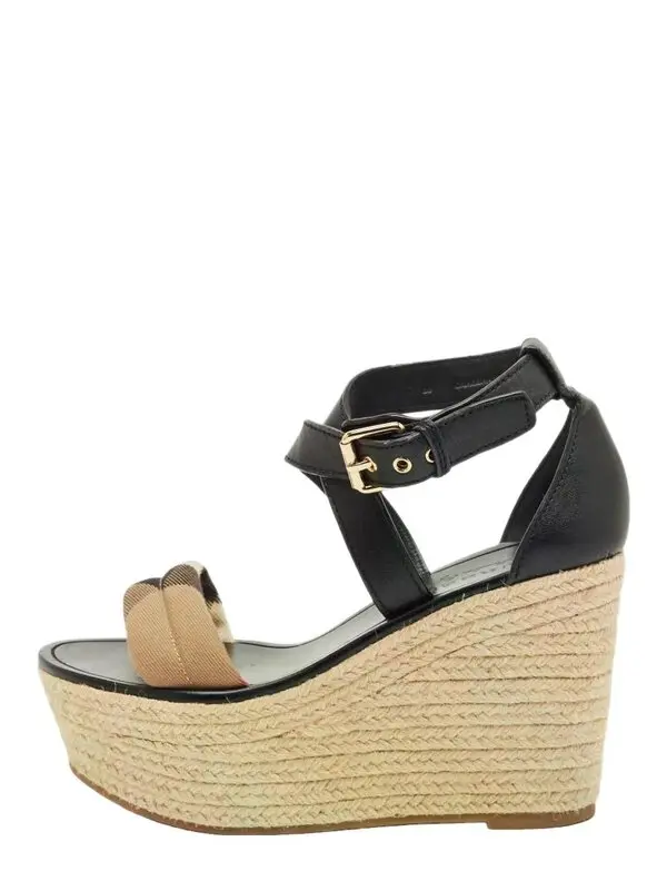 Burberry Espadrille Wedges - Black