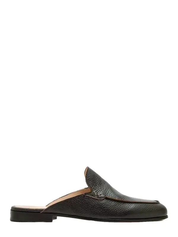 FORSA Textured Stitched Loafers - Brown