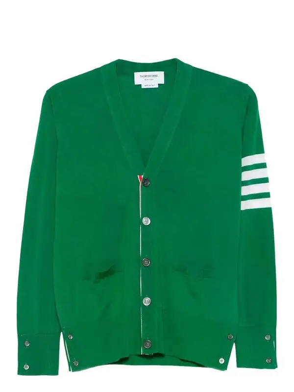 Thom Browne V-neck Cardigan - Green