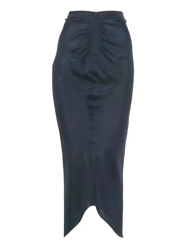 Emporio Armani Asymmetric Midi Skirt - Blue