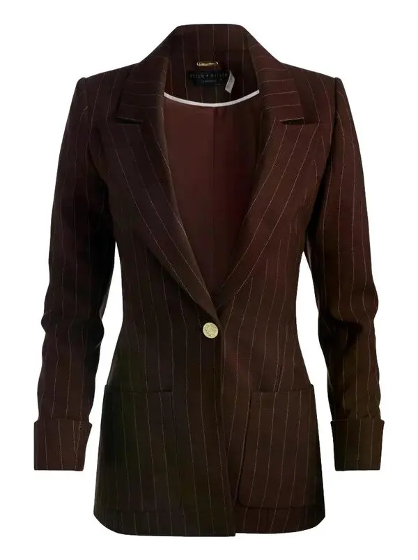 Alice + Olivia Roll-cuff Blazer - Brown